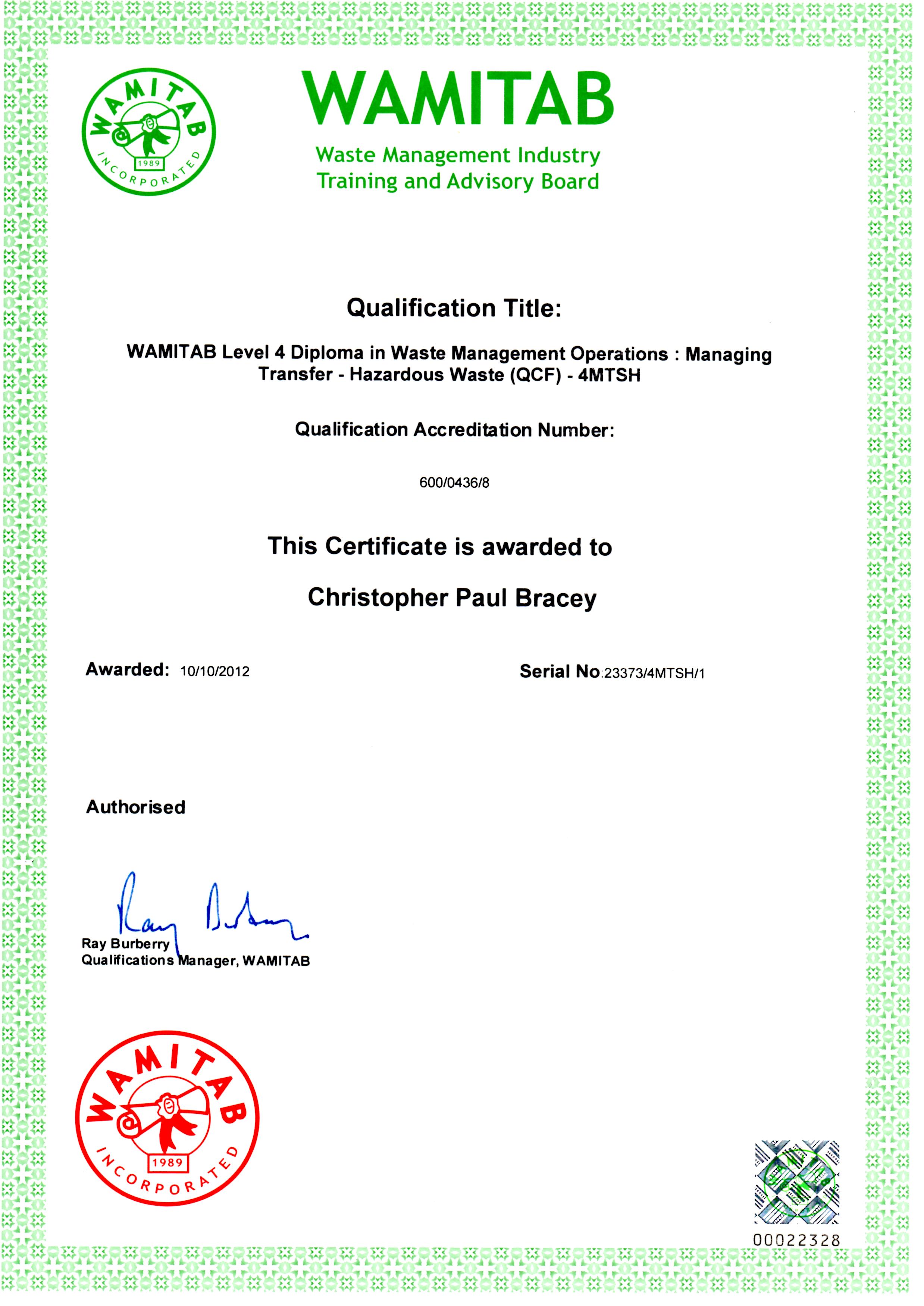 Quality Assurance | Central Waste Oils