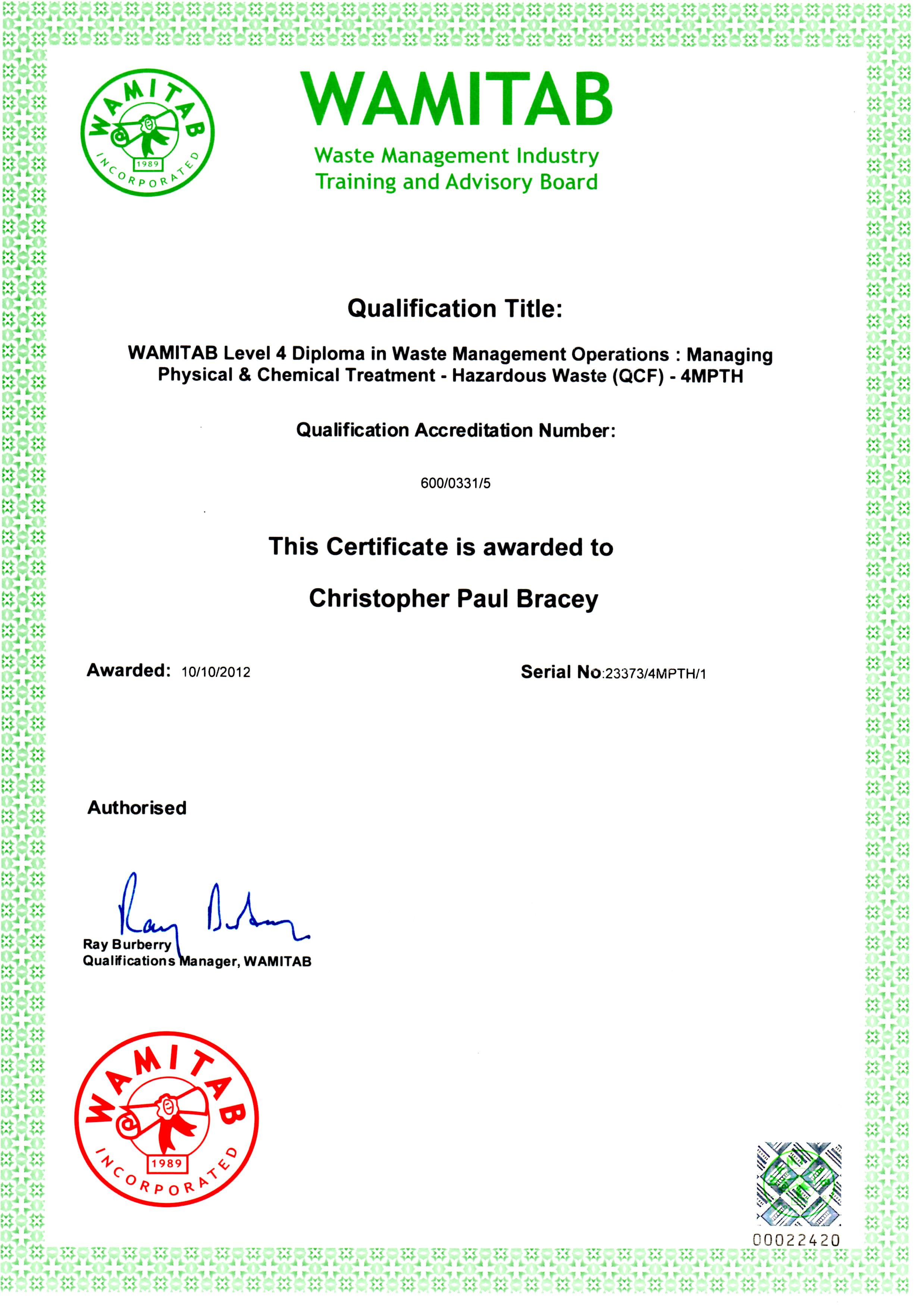 Quality Assurance | Central Waste Oils
